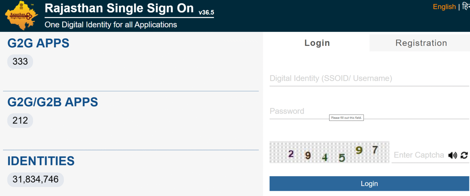 SSO ID Login: How to Create SSO ID Rajasthan