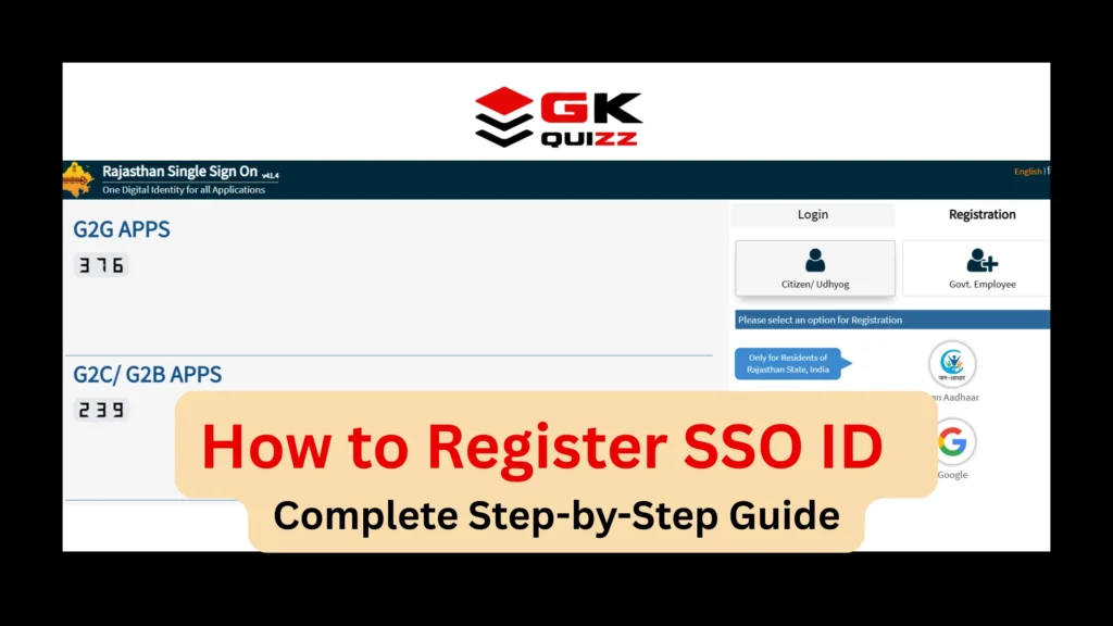 How to Register SSO ID Rajasthan: Complete Step-by-Step Guide - gkquizz.in